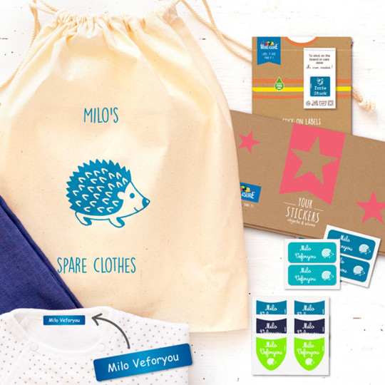 A combo pack of 120 personalised name labels and stickers. Designed for ...