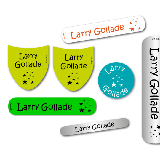 Pack of 50 mixed labels: iron-on or stick-on tags for clothes and ...