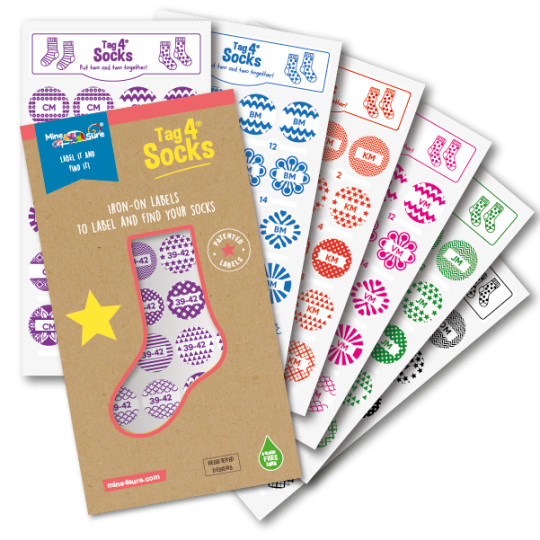 Personalised iron-on labels for socks to label one's socks. For the ...