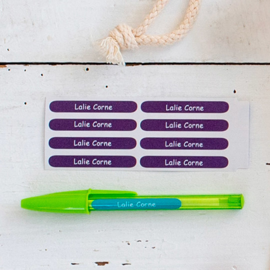 Mini name stickers, personalised, for small objects - Mine4Sure