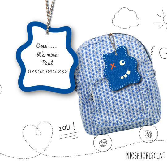 Personalised luggage, bag tag. Name label for school bags, luggage. Add ...