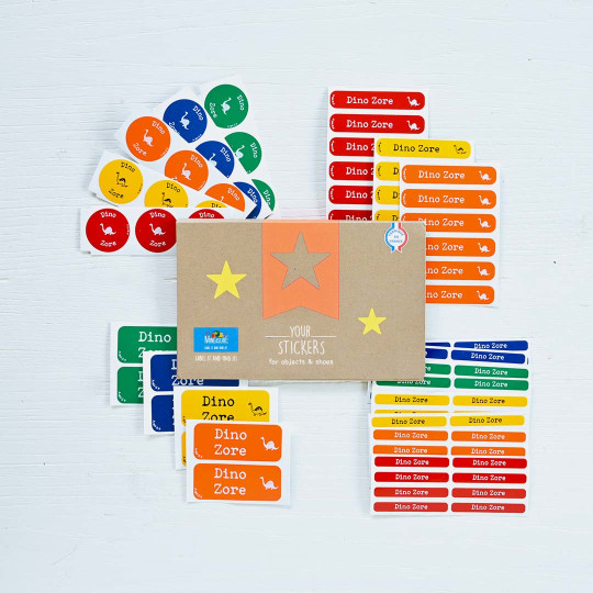 Pack of 112 personalised name stickers to identify personal belongings ...