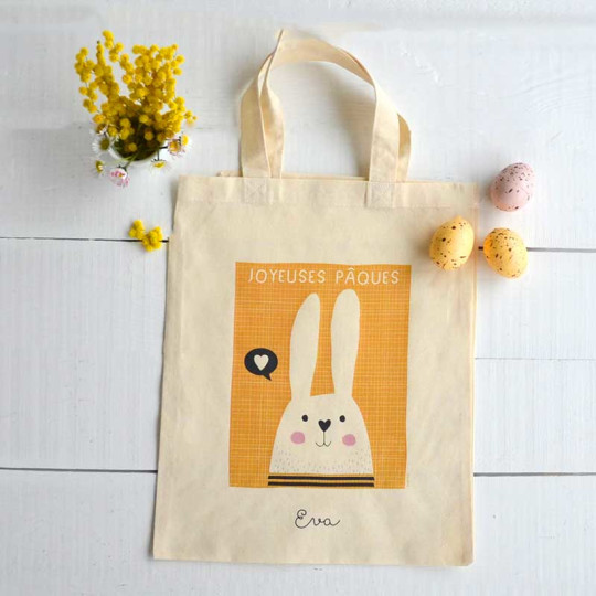 Le Sac de Pâques personnalisable pour la chasse aux oeufs - A-Qui-S