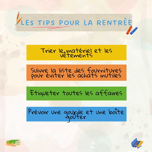 Organiser la rentrée scolaire : préparer les fournitures
